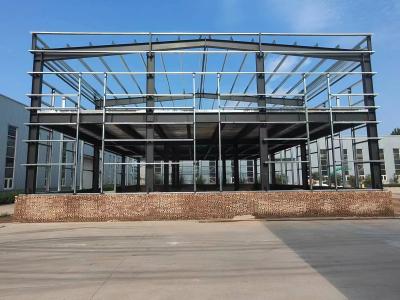 China Double Storey Q235B Q345B Steel Prefab Building Anti Corrosion Light Steel Structure for sale