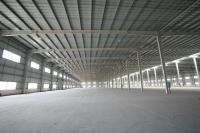 China Earthquake Resistant Prefab Steel Warehouse 50 sqm Custom Logo Slope Roof for sale