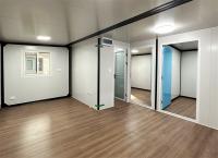 China 20ft Gray Expanded Container House Steel Door Hotel Modular Room 20sqm for sale