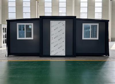 China 20ft Gray Expanded Container House Steel Door Hotel Modular Room 20sqm for sale