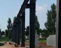 China Painted Galvanized Steel Roof Trusses Prefab Metal Barns 5800x2400x2896mm for sale