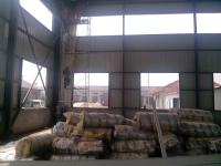 China Water Resistant Fabricated Steel Structure Godown Q345 Metal Carport Garage 20m Span for sale
