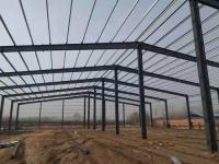 China Precast Steel Structure Warehouse with Gypsum Ceiling and Cement Cladding 75mm Panel for sale
