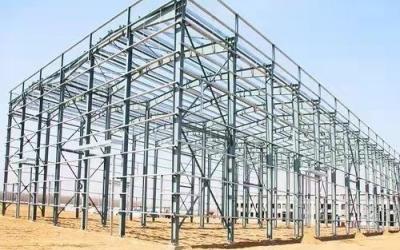 China Q235 Q345 Prefabricated Steel Structure Cattle Shed Farm Building 100x3.0mm Column for sale