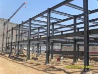 China Q235 Q355 Prefabricated Steel Structure Warehouse Building 120kg Roof Load 50 Year Lifespan for sale