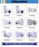 China Supermarket White Thermal Paper Rolls with Printed Logo of Excellent Performance for sale