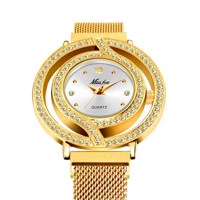 China Waterproof 2021 Luxury Women Watches Fashion Hollow Diamond Ladies Wrist Girls Watch Magnetic Female Clock Bezel Quartz Wrist Watch Xfcs New for sale