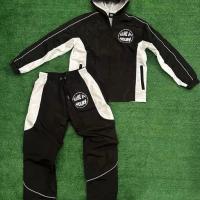 China Customised Cropped Jacket Tracksuit Double Layered Color Blocked Wind Breaker Track Suit for sale