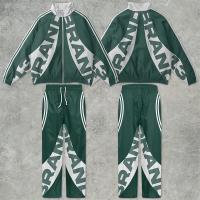 China OEM Service Letter Print Wind Breaker Tracksuit Lightweight Zip Up Jacket Tracksuits for sale