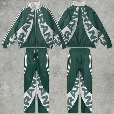 China OEM Service Letter Print Wind Breaker Tracksuit Lightweight Zip Up Jacket Tracksuits for sale
