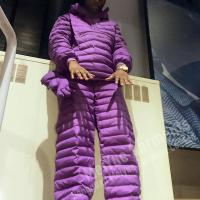 China Custom Winter Violet Outdoor Padded Quilted Down Tracksuit Puffer Pants Jacket Set 2 Piece Set Joggers Suits Tracksuit for Men for sale