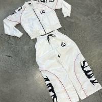 China Full Length Cropped Zip Tracksuit Stacked Flare Baggy Sweatpants 2 Piece Tracksuits for sale