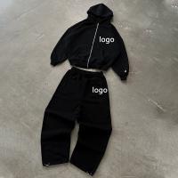 China Custom Fleece Tracksuits Outfit Zip up Hoodie Oversized Sweatpants Set Jogging Sweat Suits Activewear Joggers for Free Sample for sale
