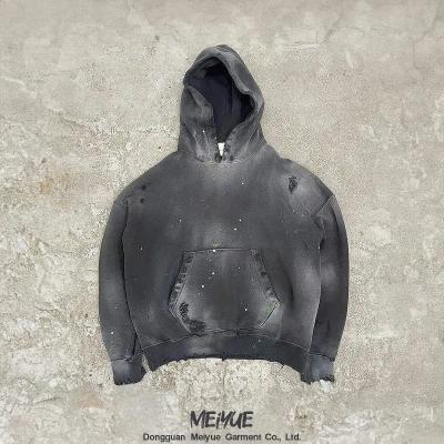China Windproof Mens Streetwear Hoodies Vintage Plain Hoodies  100% Cotton 480 Grams for sale