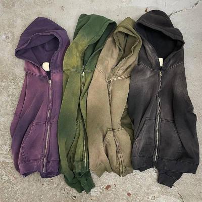 China Streetwear French Terry Acid Wash Hoodie for sale