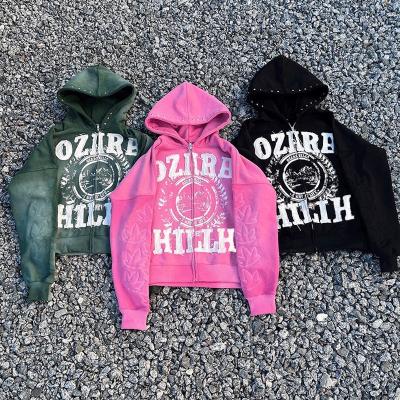 China Fashionable Embroidered Patches Oversized Acid Wash Hoodie Custom Logo for sale