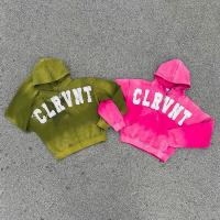 China Breathable Distressed Applique Embroidery Hoodie Streetwear Hooded Sweatshirt for sale
