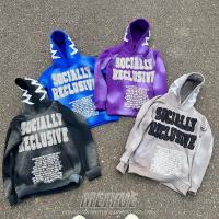 China 500Gsm Applique Embroidery Hoodie Streetwear Oversized Hoodie Windproof for sale