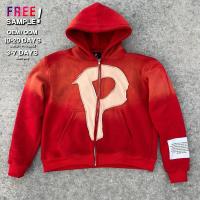 China No String Heavy Weight Rips Distressed Applique Embroidery Hoodie Breathable for sale