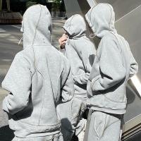 China Custom High Quality Blank Flared Sweatpants and Hoodie Set Unisex Cotton Stacked Pants Sweatsuit Oversized Hoodie and Jogger Set for sale