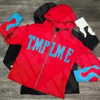 China Regular Fit Distressed Embroidery Hoodie Unisex Hoodies Raw Hem Cropped Hoodie for sale