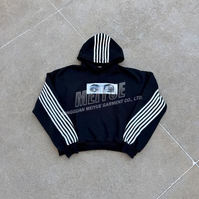 China Custom Grams Digital Print Hoodie Men French Terry Mens Striped Hoodie for sale