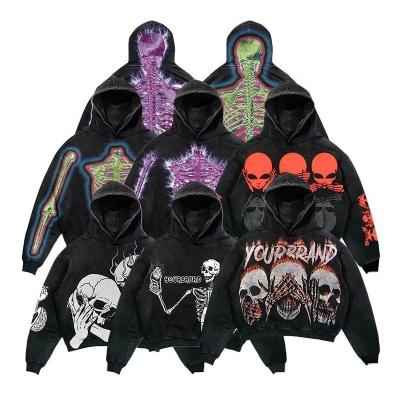 China Black Digital Print Hoodie Sweatshirt Mens Streetwear Hoodies 300 Grams To 420 Grams for sale