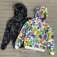 China Customized Color Block Full Zip Up Hoodie 500gsm Streetwear Digital Print Embroidery Logo Hoodie for sale