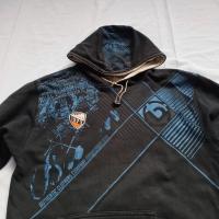 China Dtg Print Custom Color Block Hoodie Nylon Lining Urban Streetwear Hoodies for sale