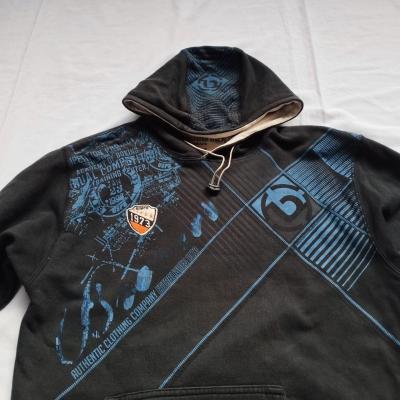 China Dtg Print Custom Color Block Hoodie Nylon Lining Urban Streetwear Hoodies for sale