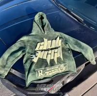China Puff Print Hoodie Mens Cropped Hoodie Streetwear for sale