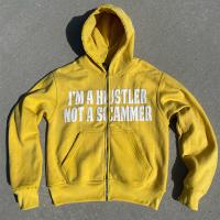 China Custom French Terry Cropped Hoodies Cotton Heavy Zip up Hoodie Puff Print Hoodie Zipper Custom Logo Streetwear Manufacturer for sale