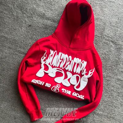 China Custom Pullover 3d Bold Heavy French Terry Hoodie Streetwear Puff Print Printing Hoodie 500gsm Unisex Hoodies Men 100% Cotton for sale