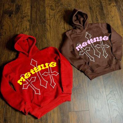 China Custom 3d Puff Printing Hoodie Men Hoodies Cropped Streetwear Heavy Cotton Fleece Hoodie Men Manufacturers for Customs Clothes for sale