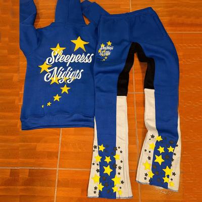 China Silkscreen Printing Logo Mens 2 Piece Tracksuit Tech Fleece Jogger Sets Antistatic for sale