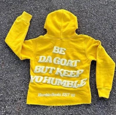 China 100% Cotton Fashion Style Puff Letter Hoodies Anti Wrinkle 370grams 430grams for sale