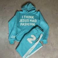 China Customized Color Mens Hooded Sweatsuits 100% Cotton Two Piece Tracksuit Set for sale
