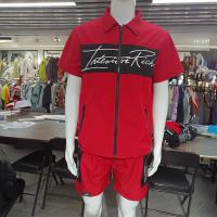 China Custom Logo Nylon Polyester Zip up Summer Jogging Suits Clothes Mens 2 Piece Sets Tracksuits Short Sets Manufacturer for Men for sale