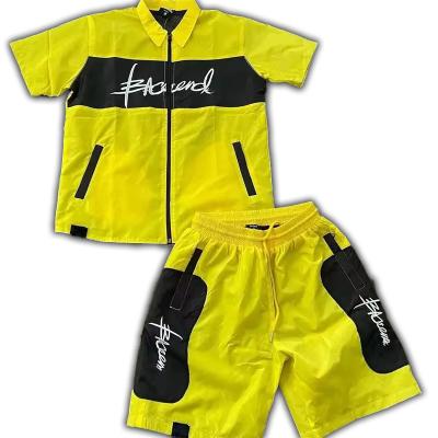 China Custom Logo Nylon Polyester Polo Shirt 2 Piece Set Cargo Shorts Jogging Suit Men Tshirts Short Set Tracksuit for Men for sale
