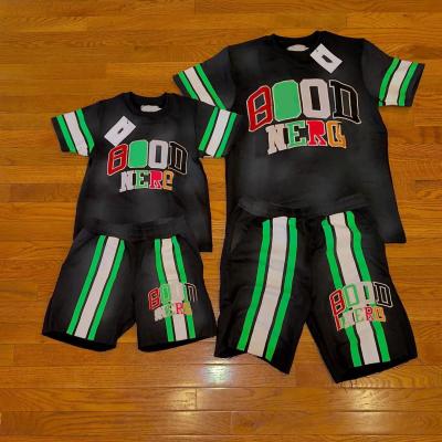 China Custom Acid Wash Vintage Summer Cut and Sew Shorts Sets t Shirt Patch Embroidery Oversized Sun Faded Sweatsuit Men Tracksuit for sale