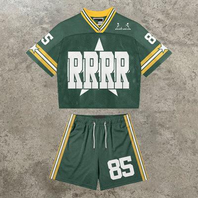 China Custom Jersey Sweatsuit Professional American Football Team Uniform Custom Sublimated Mesh Adult American Football Uniforms Set for sale