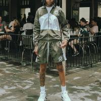 China Custom Logo Streetwear Windbreaker Jacket Jogging Nylon Tracksuit for Men Sets Nylon Hoodie Jogger Short Set With Zipper for sale