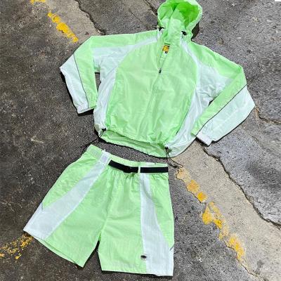 China Oem Service Streetwear Matching Short Sweatsuit  Short Sleeve Jogging Suits for sale