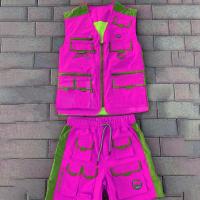 China Streetwear Mens Cargo Shorts Set Vest And Shorts for sale