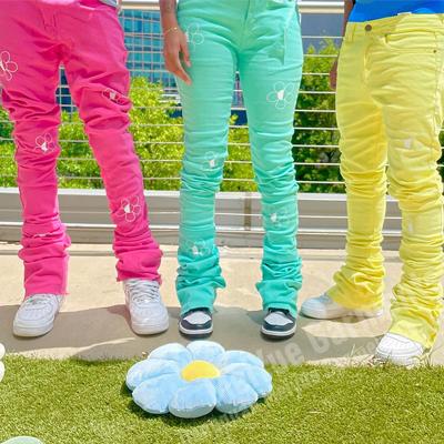 China Anti Pilling Men Stacked Sweatpants Oversized Mens Joggers Streetwear Breathable for sale
