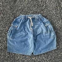 China Custom Manufacture Mens Denim Shorts Designer Denim Cargo Shorts Baggy Distressed Oversized Short Jean Summer Shorts for Men for sale