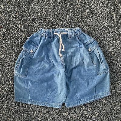 China Custom Manufacture Mens Denim Shorts Designer Denim Cargo Shorts Baggy Distressed Oversized Short Jean Summer Shorts for Men for sale