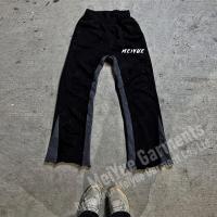China Custom Rhinestone Print Mens Joggers Wide Leg Flare Baggy Acid Wash Stacked Sweatpants Men Casual Sweat Pants Trousers for Men for sale