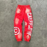 China Custom Jogger Graphic Embroidered Patches Cargo Trousers Stacked Slim Fit Sweatpants Acid Wash Mens Joggers Vintage Flare Pants for sale