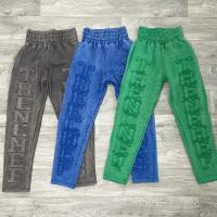 China Custom Joggers Applique Embroidered Patches Cargo Trousers Stacked Baggy Sweatpants Acid Wash Mens Jogger Vintage Flare Pants for sale